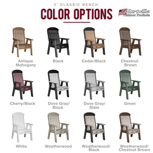 Poly Lumber Bench | 2' Classic Poly Bench