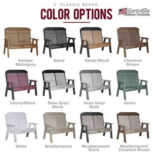 Poly Bench | 4' Classic Poly Bench | Poly Benches