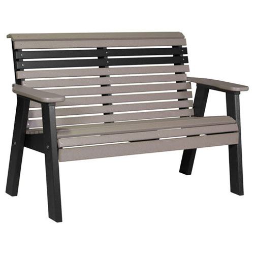 Amish Bench | 4' Plain Poly Bench - Hartville Outdoor Products