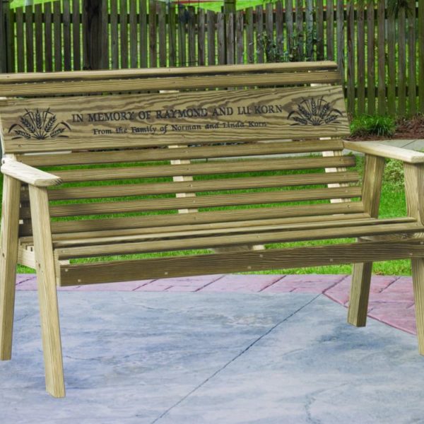 4' Rollback Personalized Bench | Personalized Memorial Bench