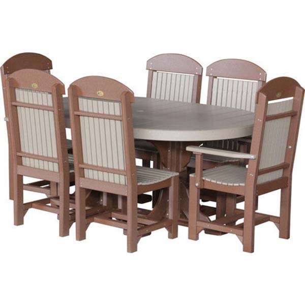 4' x 6' Oval Table Set #2 | Modern Oval Dining Table Set For 6