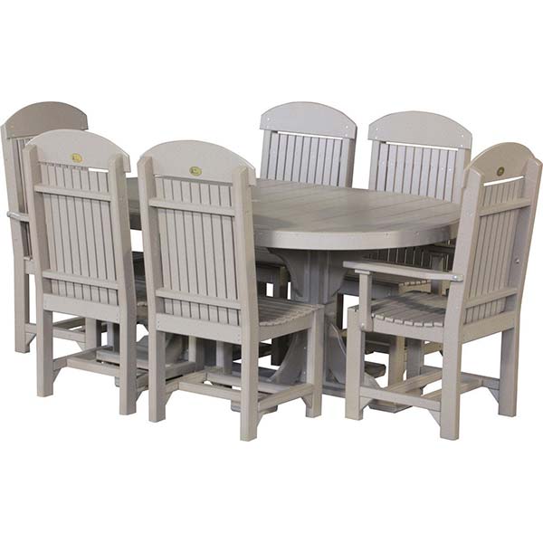 4' x 6' Oval Table Set #2 | Modern Oval Dining Table Set For 6