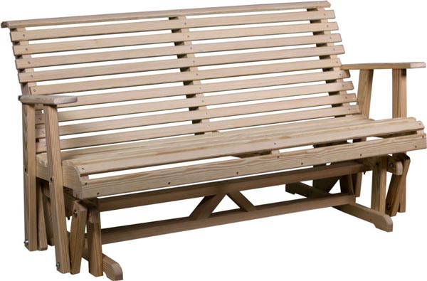 5' Wood Plain Glider | Reclining Gliders | Swing Gliders