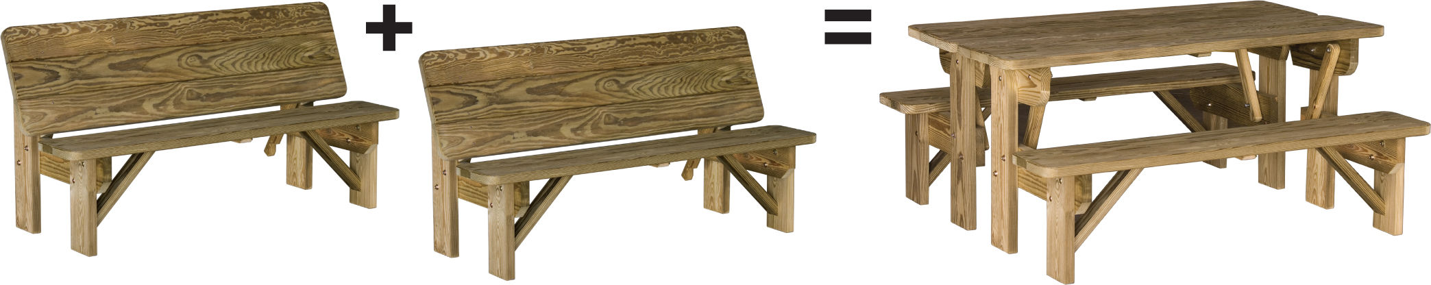 Bench Table Combos | Bench Tables | Dining Table Bench