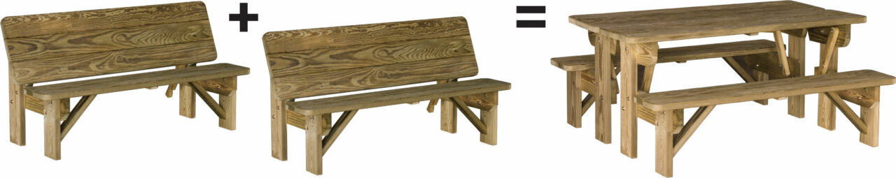 Bench Table Combos | Bench Tables | Dining Table Bench