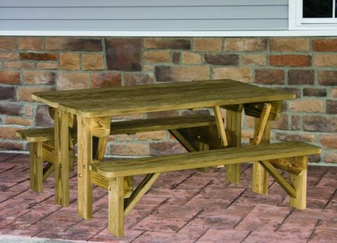 Double Bench Table Combos | Picnic Tables For Park