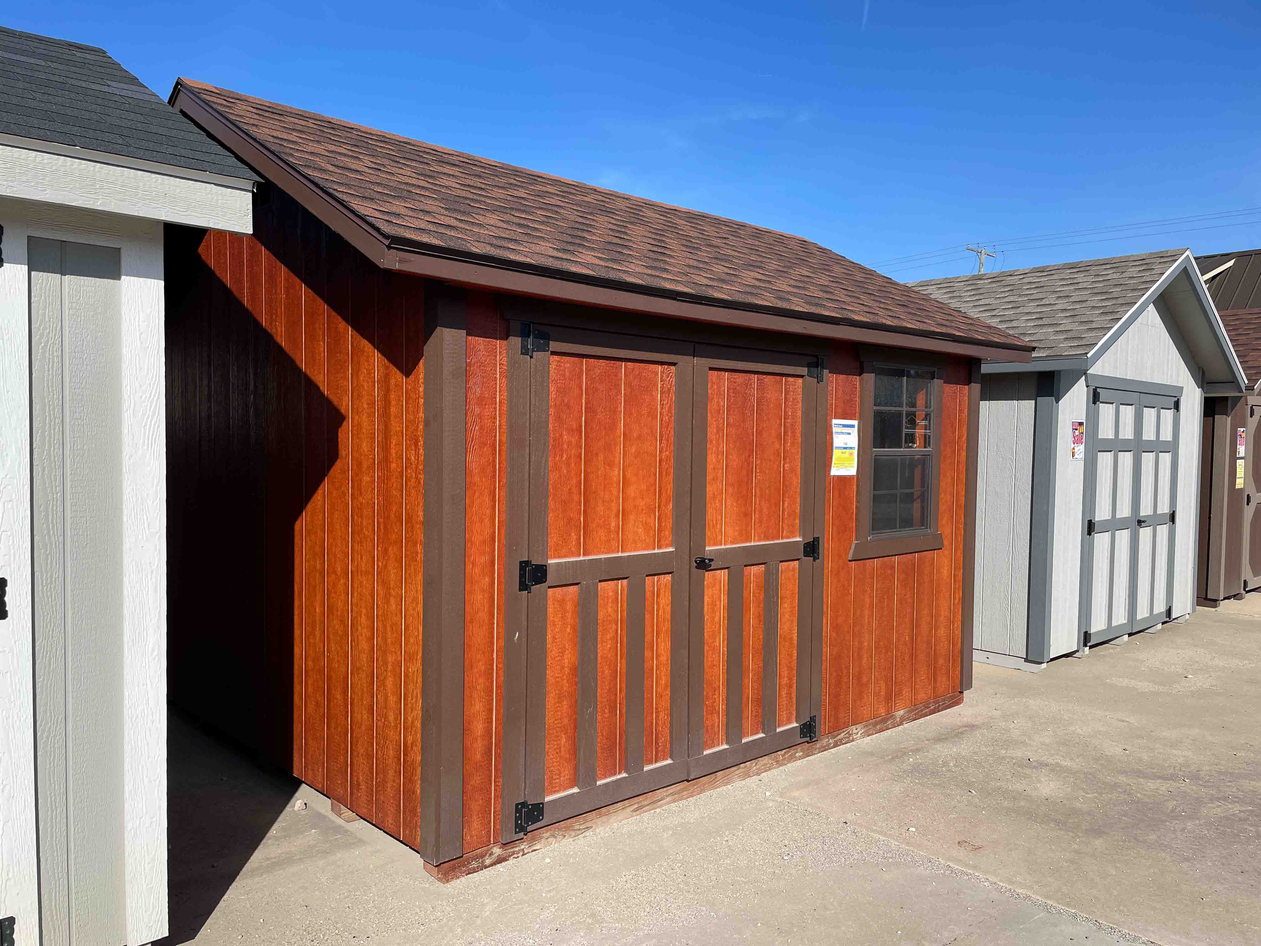 10x12 HOP Storage Shed | Stained Storage Sheds