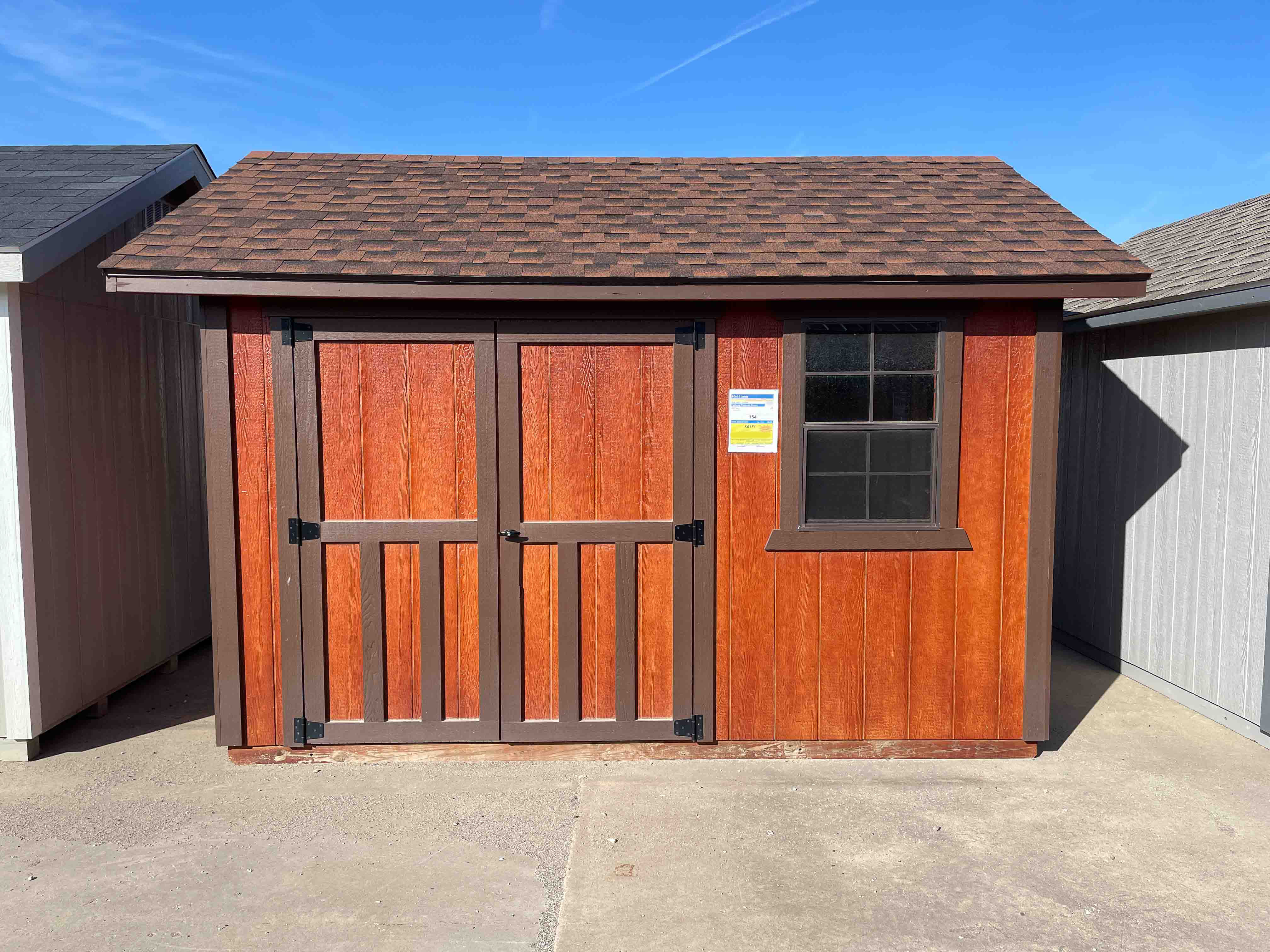 10x12 HOP Storage Shed | Stained Storage Sheds