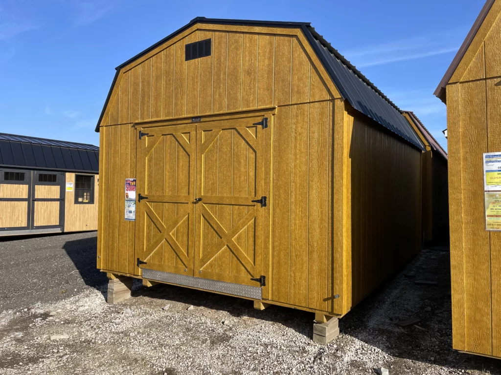 Stained Shed With Barn Door | 12x16 Executive Stained Barn