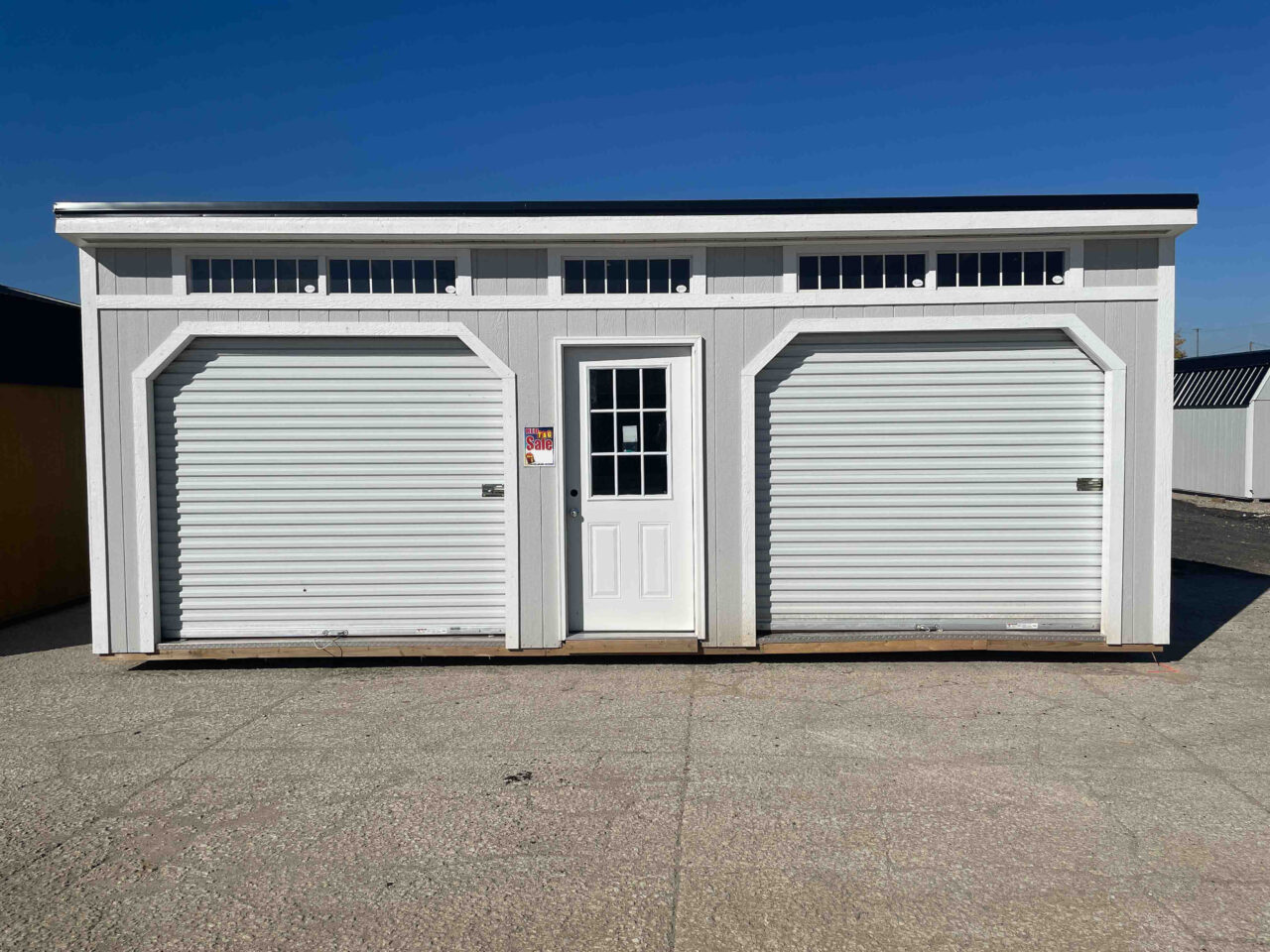 Double Door Garage Shed | 10x24 2 Car Garage