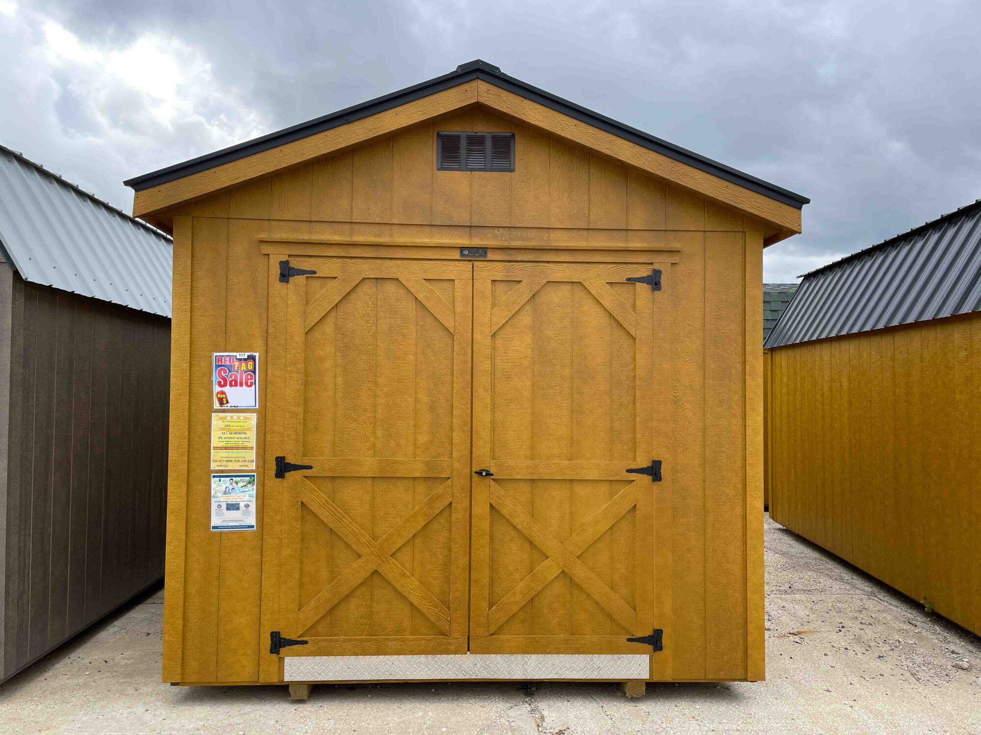 Pine Stain Shed | 10x16 Executive Gable Stained Barn