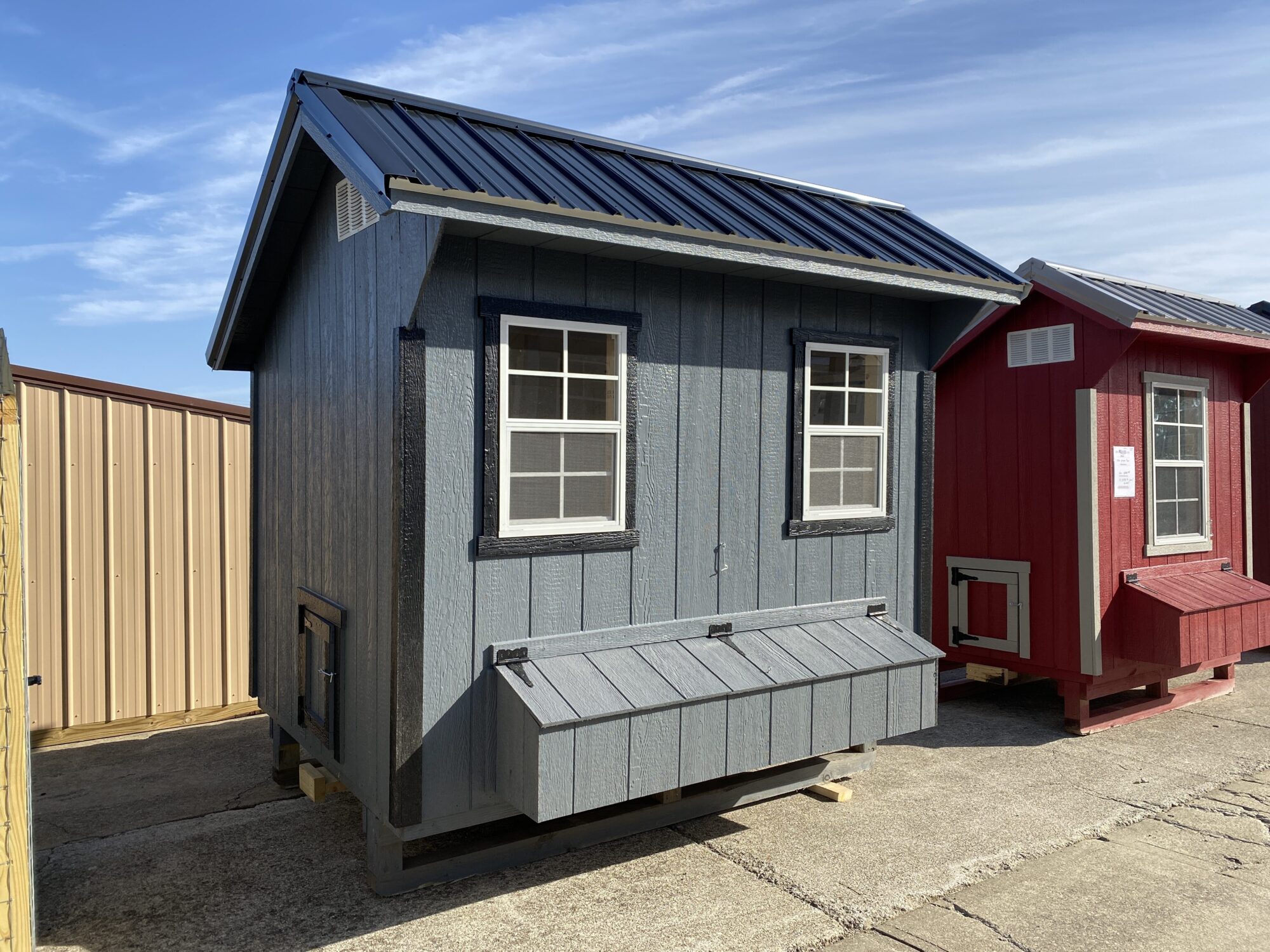 6x8 Chicken Coop (Blue) - Hartville Outdoor Products
