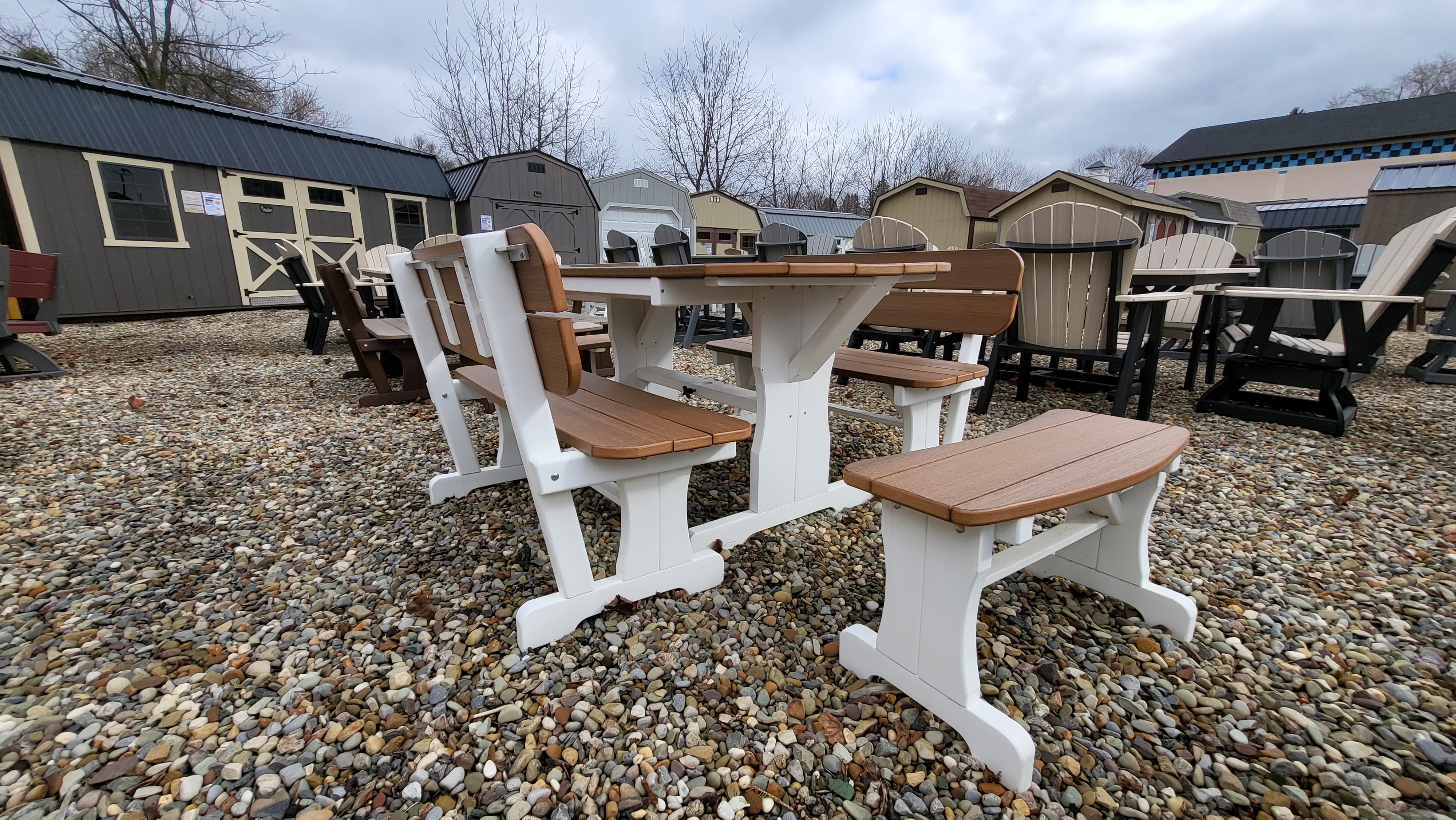 HOP Outdoor Dining Table Set With Benches | Hartville