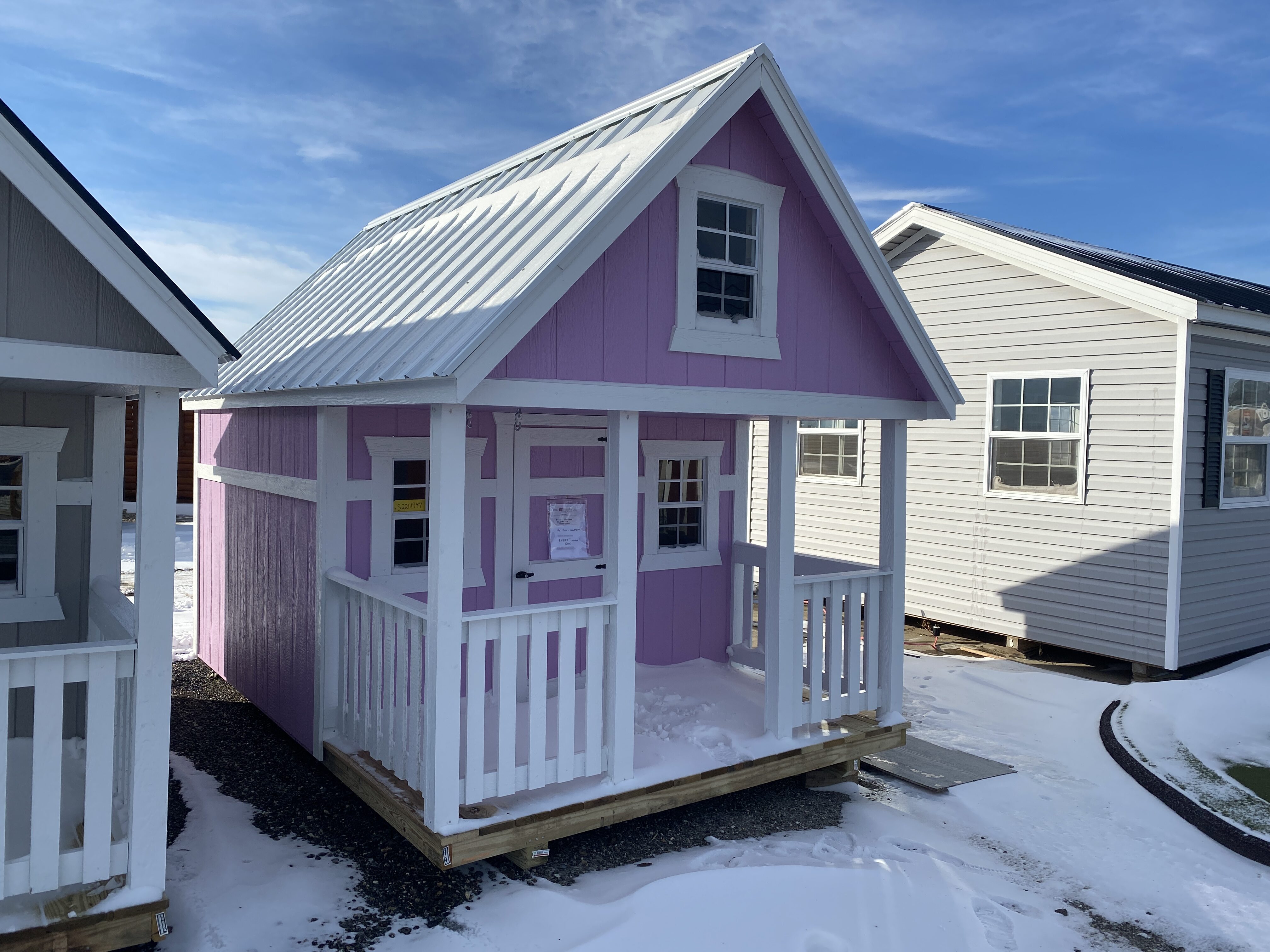 8x12 Executive Pink Playhouse - Hartville Outdoor Products