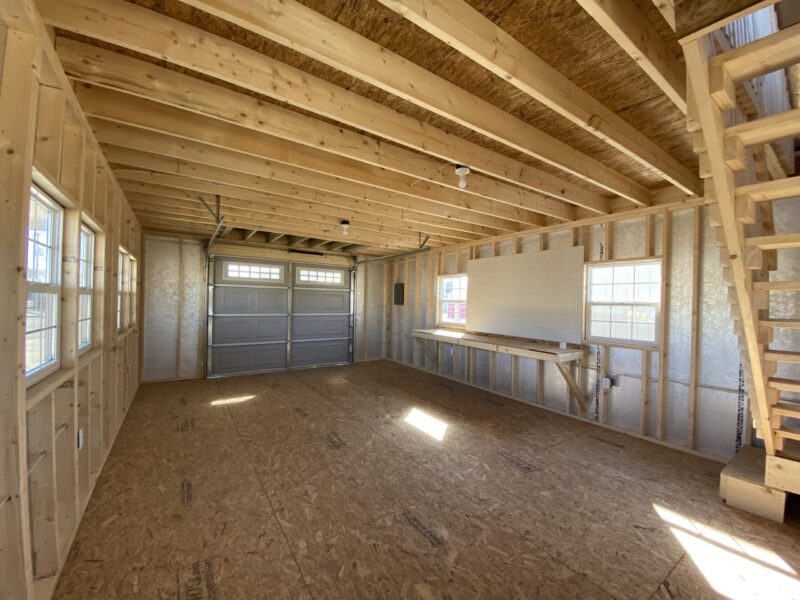 Two Story Shed With Balcony | 16x24 2-Story Gable