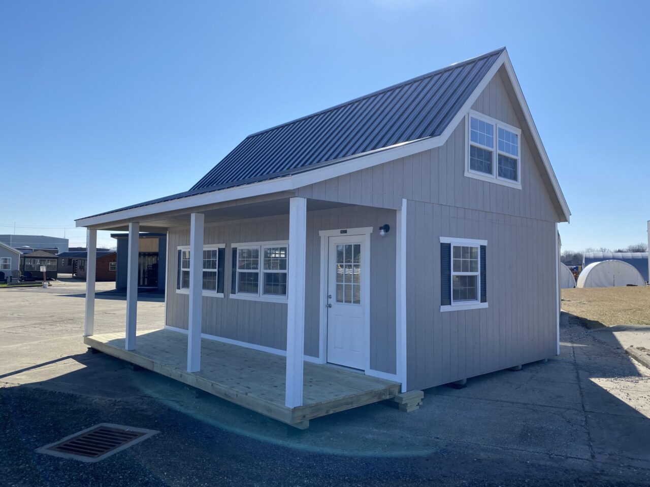 Two Story Shed With Balcony | 16x24 2-Story Gable