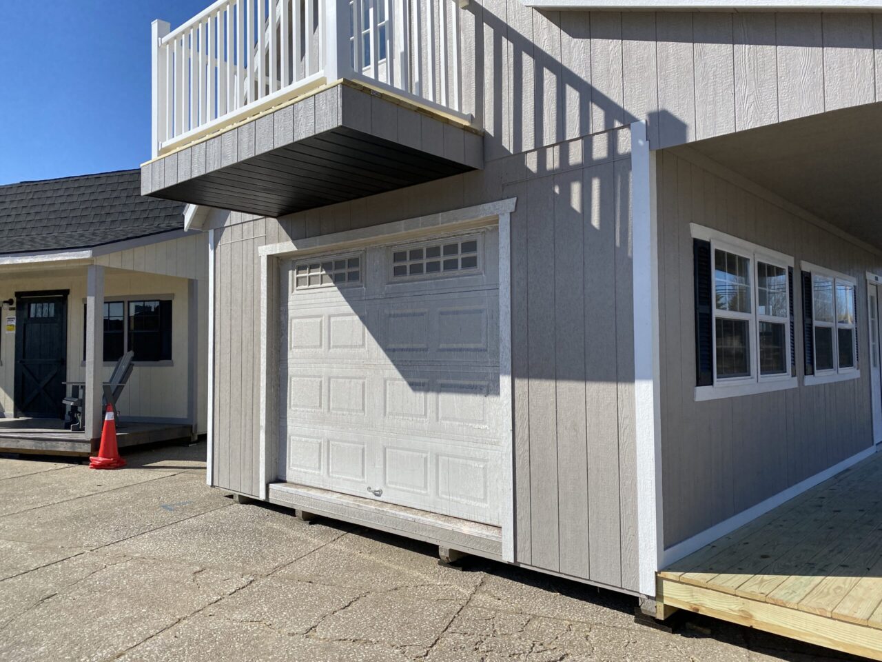 Two Story Shed With Balcony | 16x24 2-Story Gable