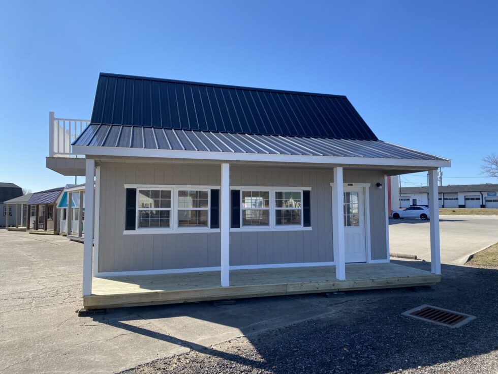 Two Story Shed With Balcony | 16x24 2-Story Gable