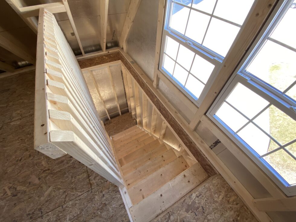 Two Story Shed With Balcony | 16x24 2-Story Gable