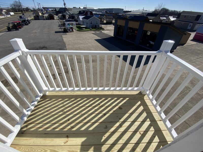 Two Story Shed With Balcony | 16x24 2-Story Gable
