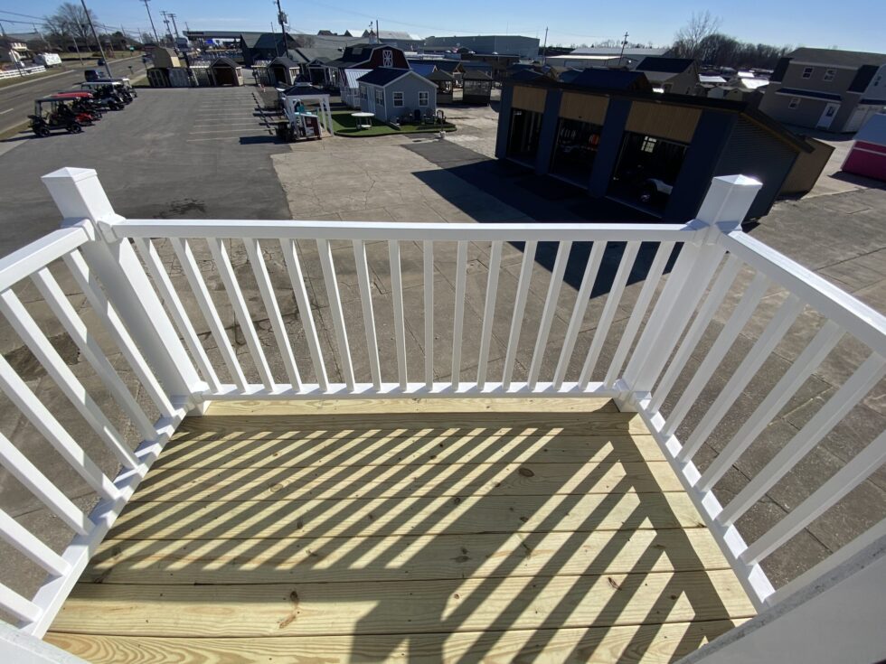 Two Story Shed With Balcony | 16x24 2-Story Gable