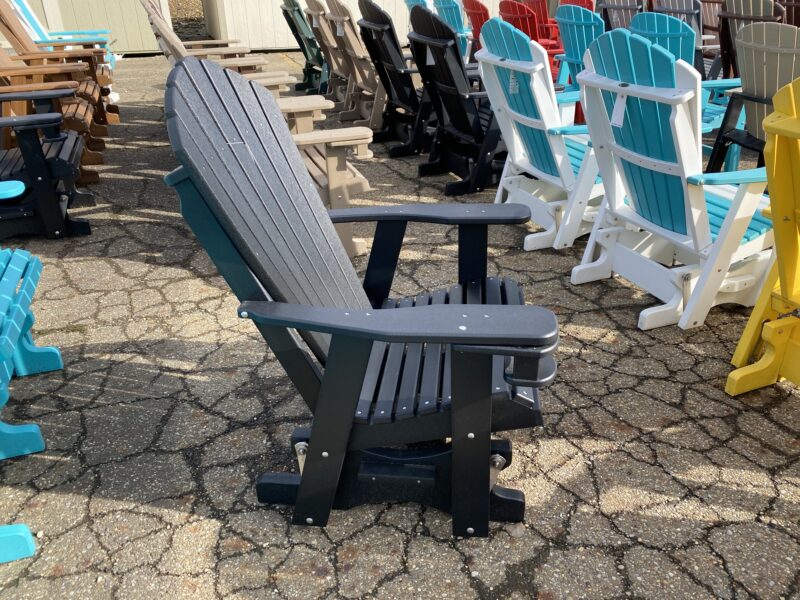 2' Black Adirondack Glider Chair - Hartville Outdoor Products