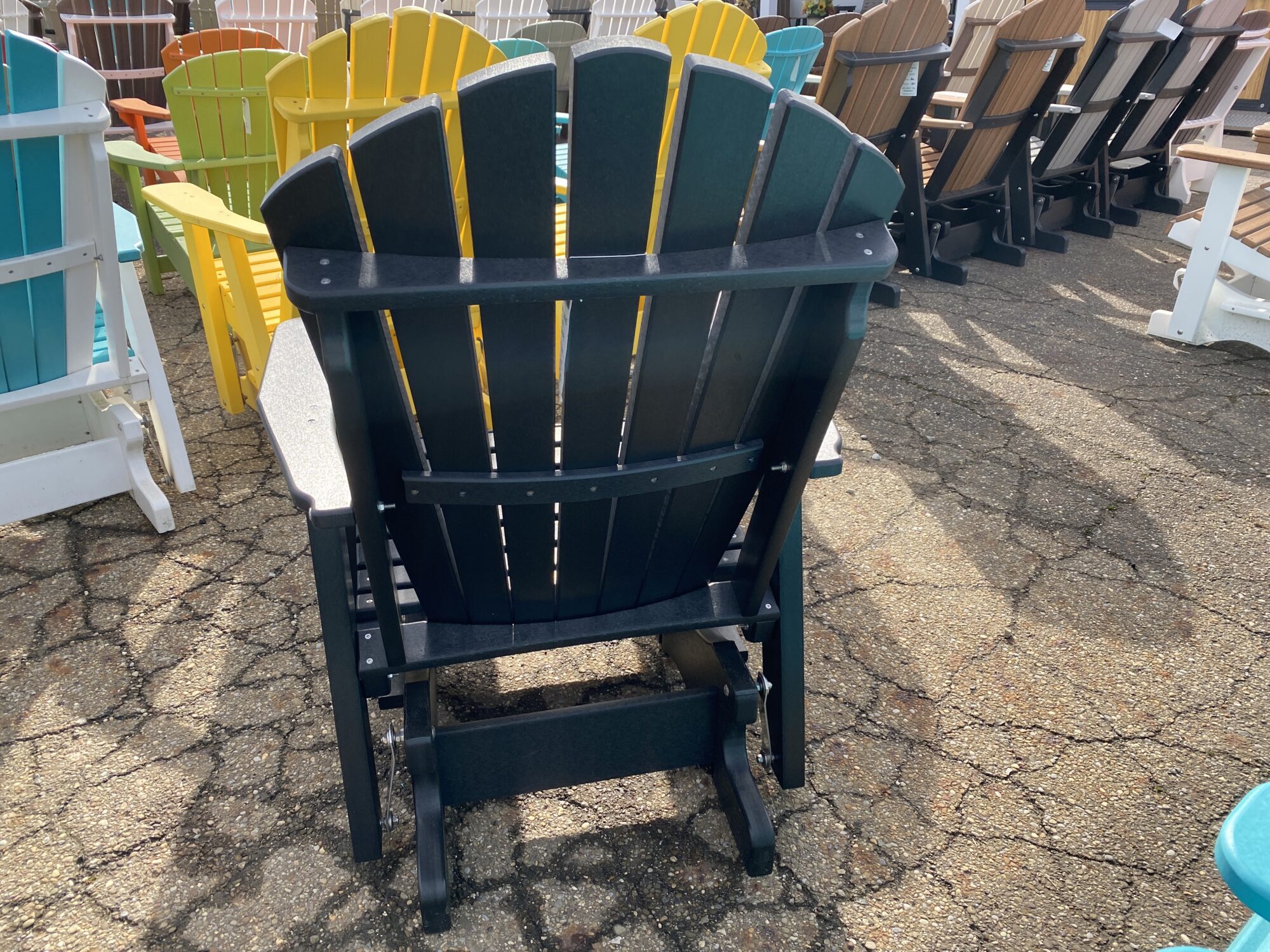 2' Black Adirondack Glider Chair - Hartville Outdoor Products