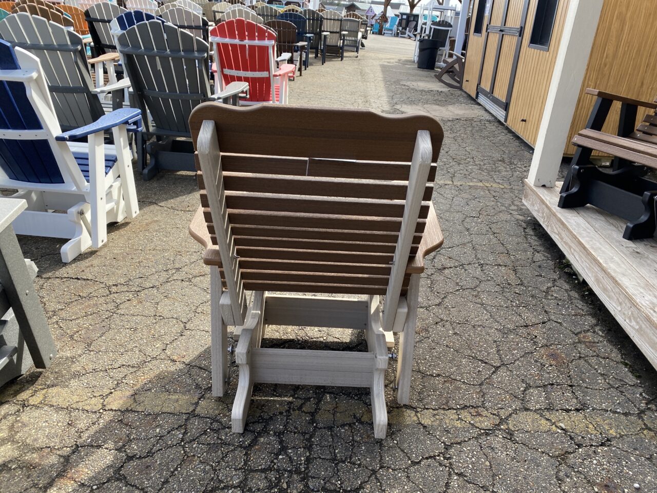 2' High Back Glider Brown - Hartville Outdoor Products