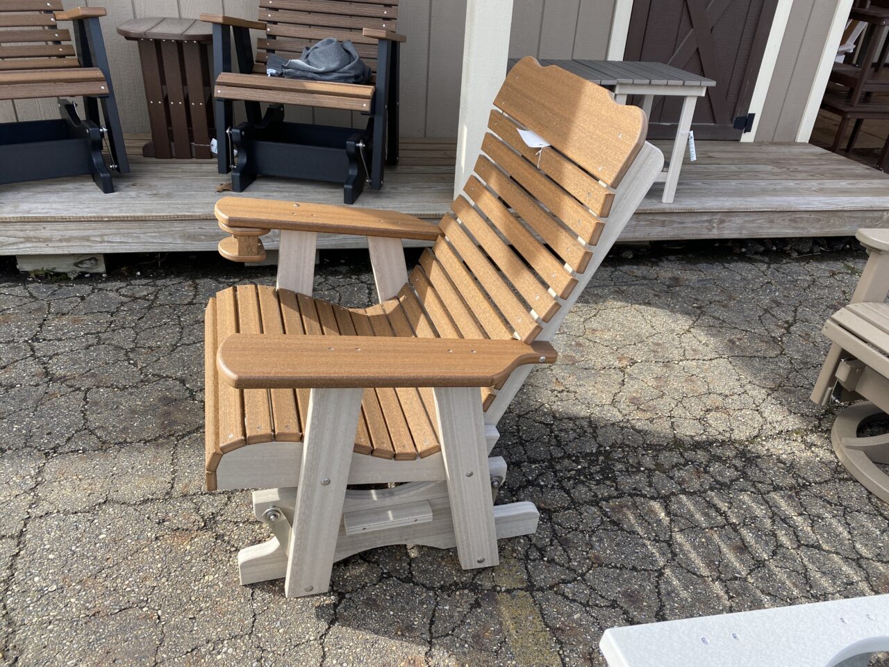 2' High Back Glider Brown - Hartville Outdoor Products