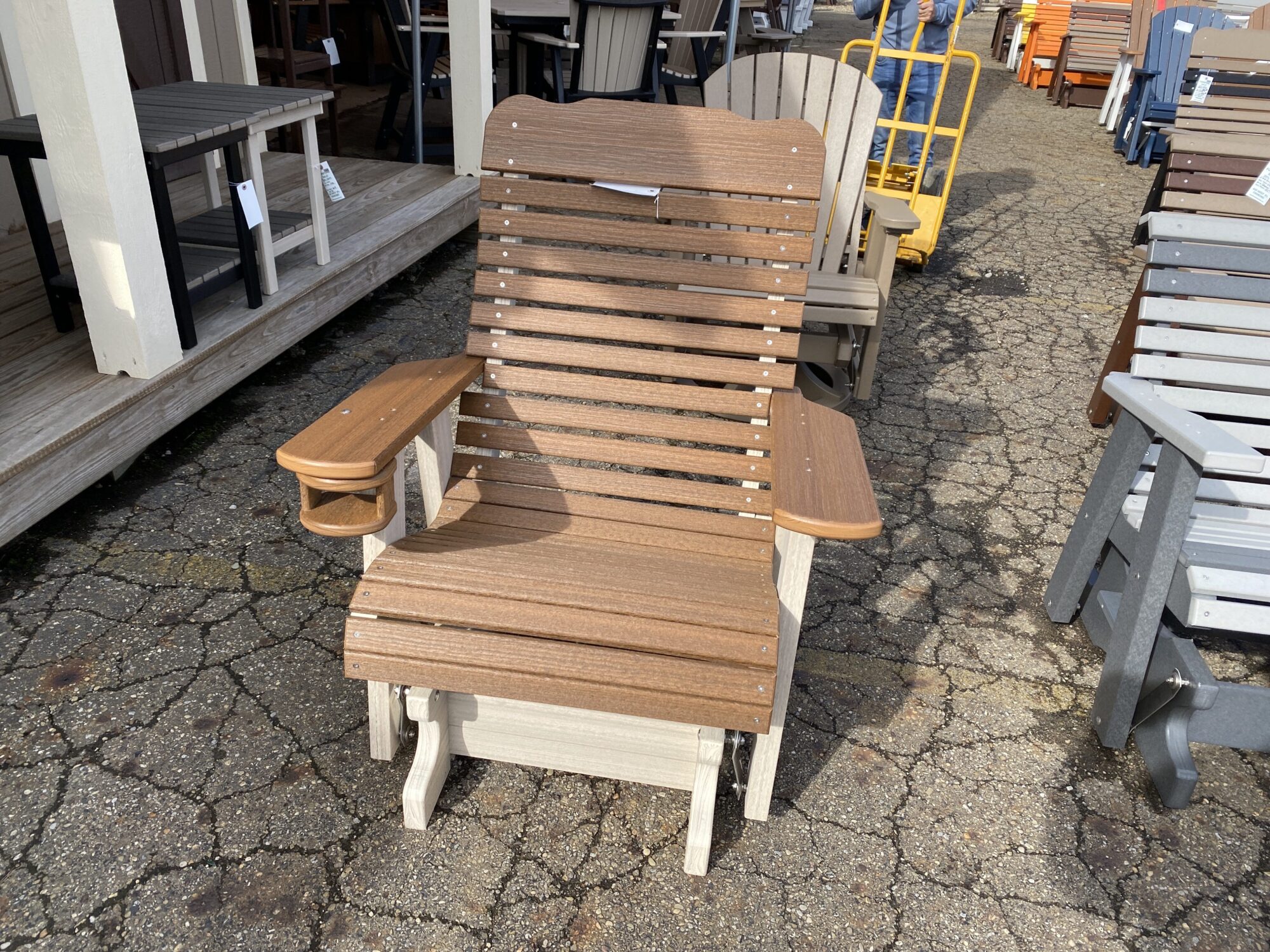 2' High Back Glider Brown - Hartville Outdoor Products