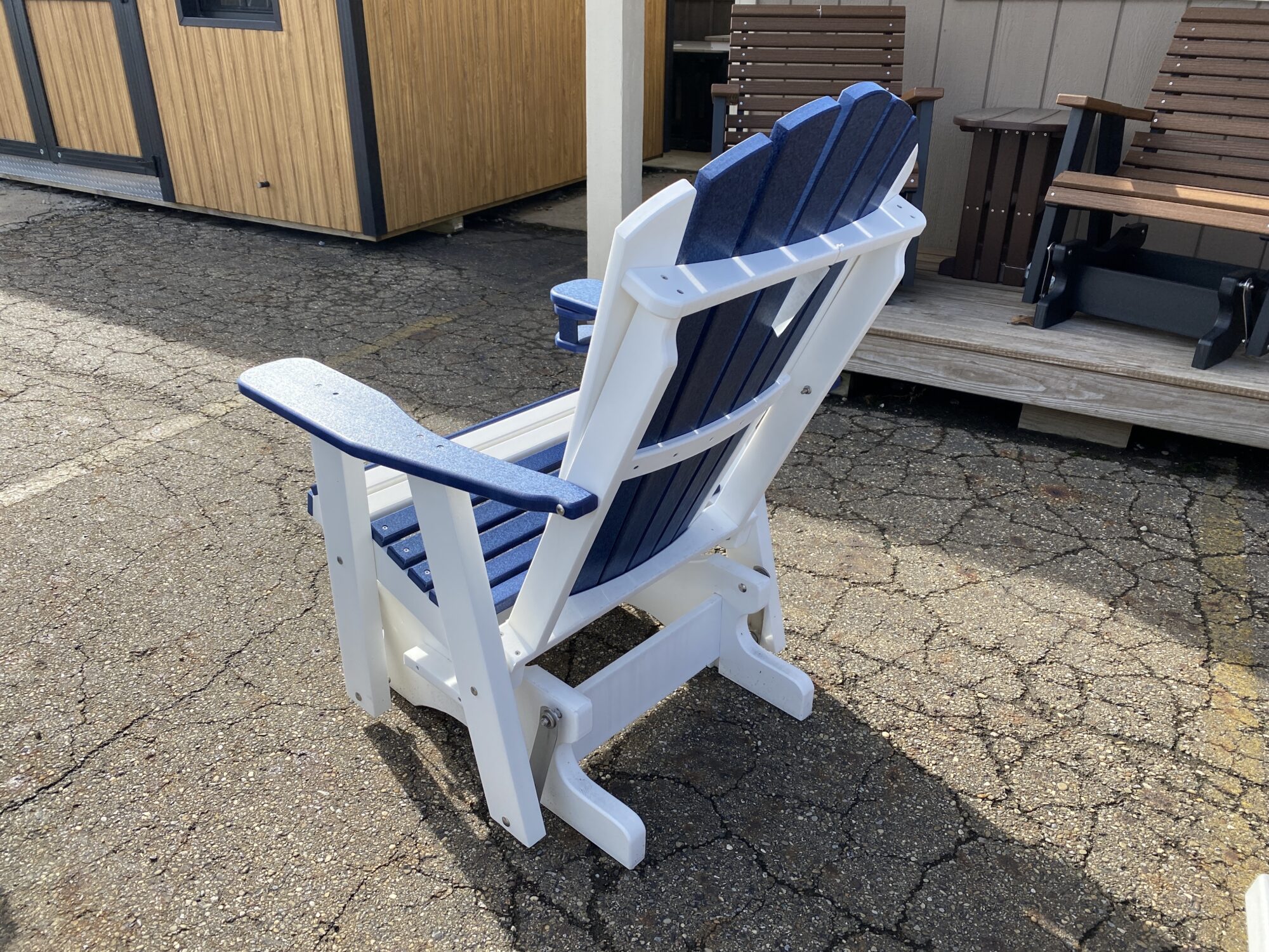 2 R.D Blue Glider Chair - Hartville Outdoor Products