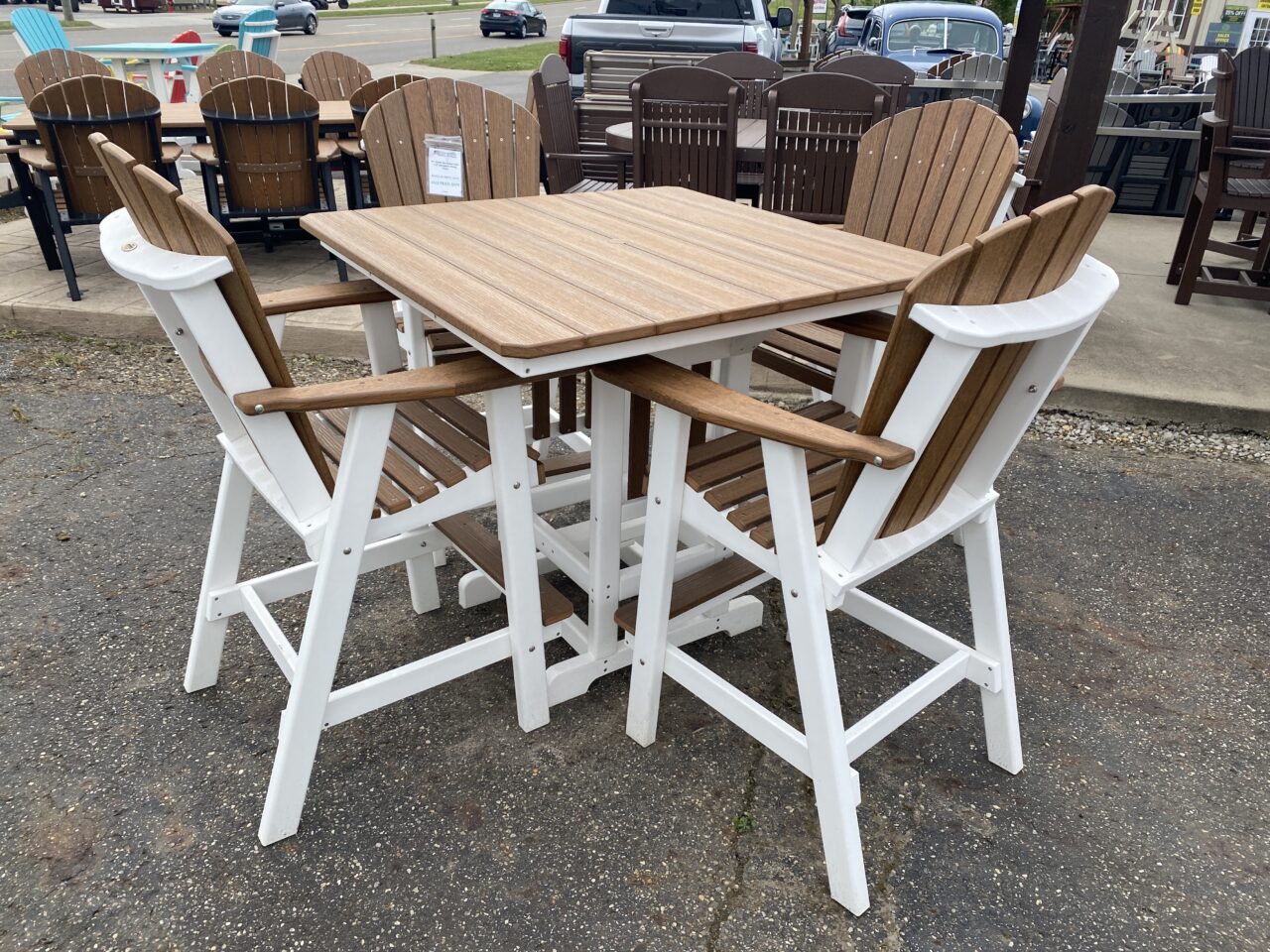 Farmhouse Outdoor Dining Table Set | Outdoor Wooden Table Set