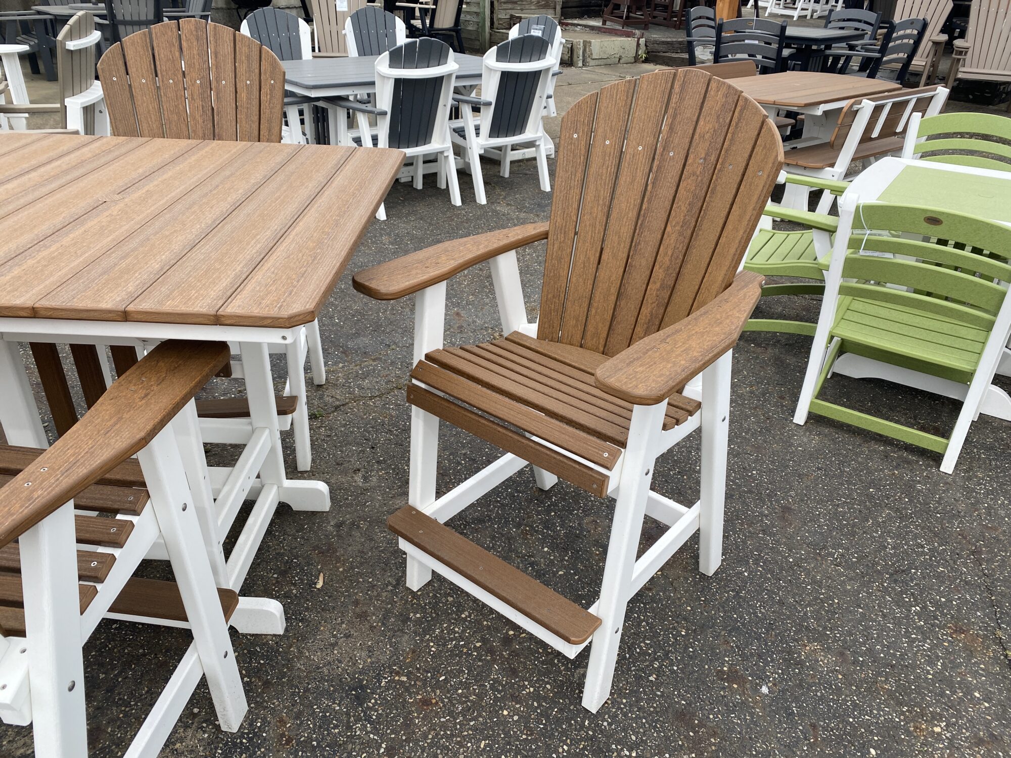 Farmhouse Outdoor Dining Table Set | Outdoor Wooden Table Set