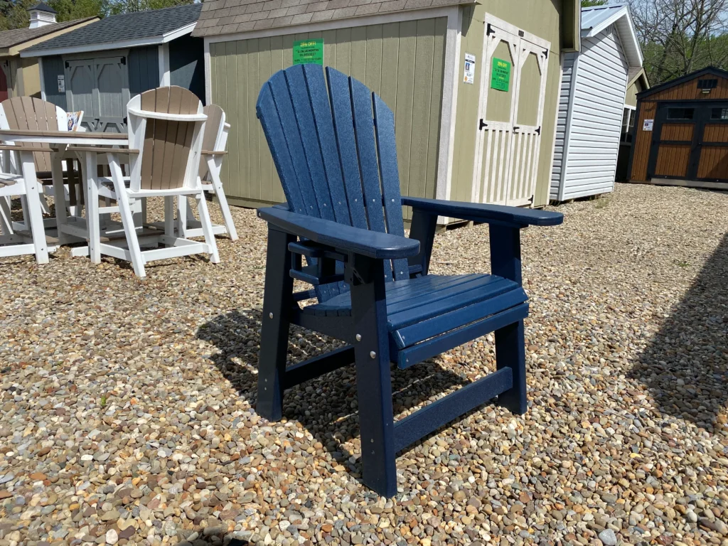 Dark Blue Chair | Dark Blue Adirondack Chair For Backyard