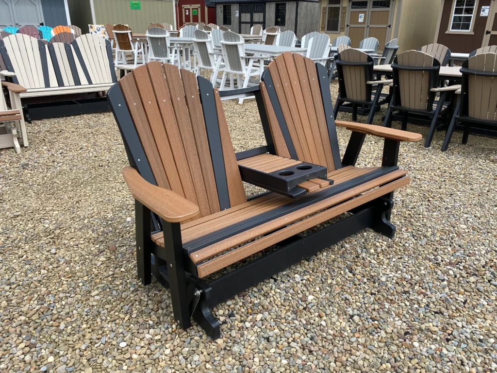 Outdoor Glider Set | 5’ Adirondack Settee Glider