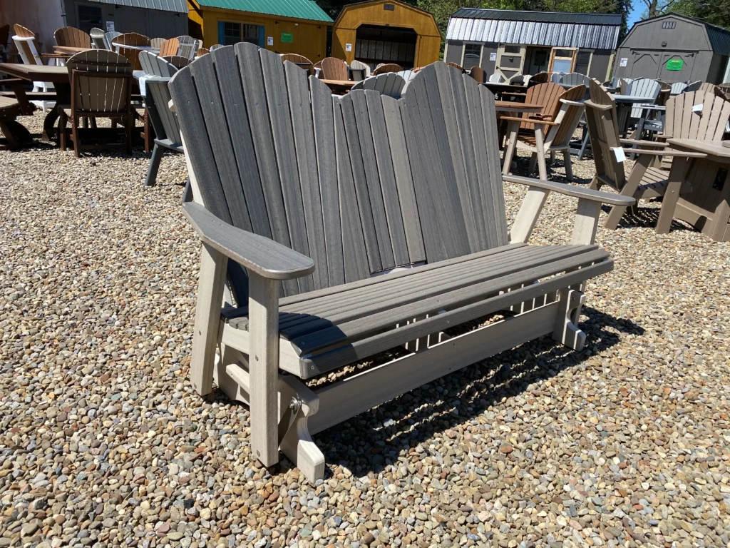 Silver Glider Set | 5’ Adirondack Settee Glider
